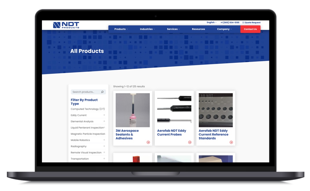 Website Design for NDT Equipment Supplier | Windmill